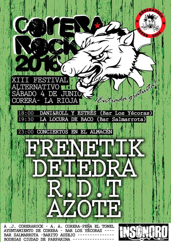 Cartel del festival Corera Rock | A ras de cielo