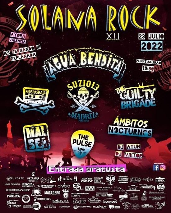 Cartel del Solana Rock de este año en su XII Edición